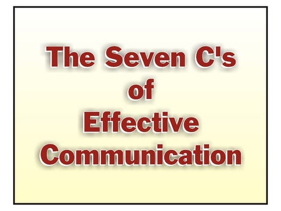 7 c's of communication | PPTX