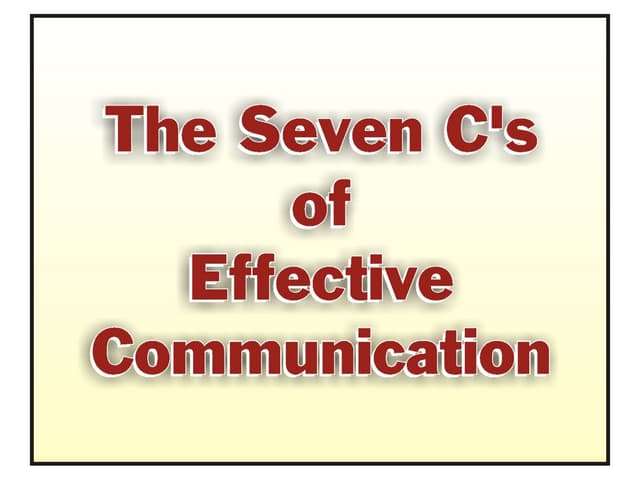 7 c's of communication | PPTX