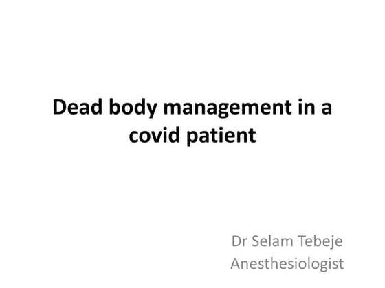 Death & Care of dead body | PPT