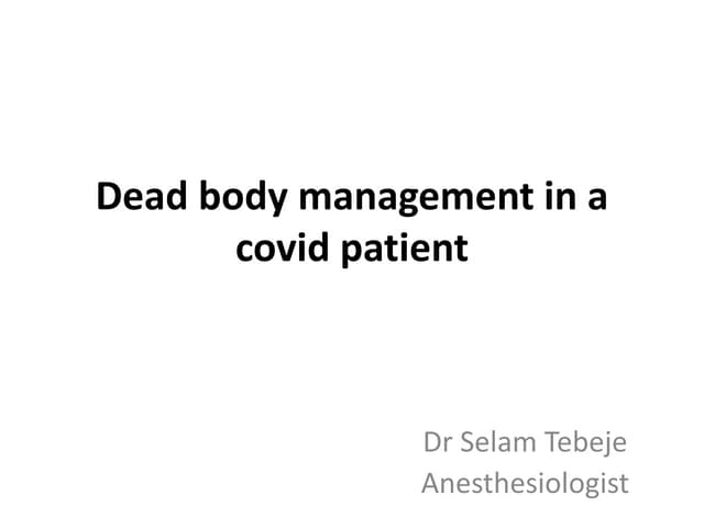 Death & Care of dead body | PPTX