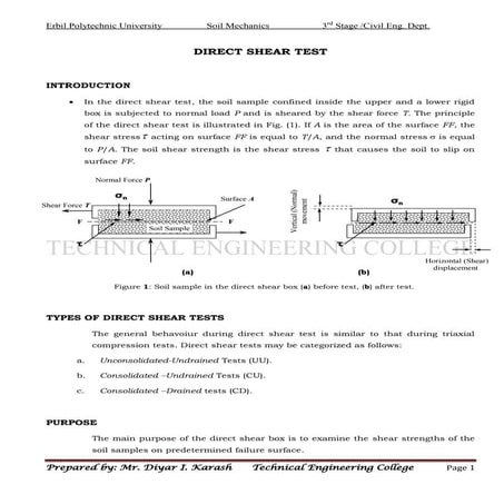 DIRECT SHEAR TEST | PDF