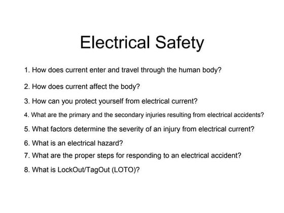 Electrical Safety Awareness Training By Albert Einstein NC CTE