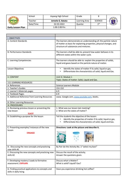 LE_Science7_Q1_week-2_final.pdf Learning Exemplar for science 7 MATATAG curriculum | PDF