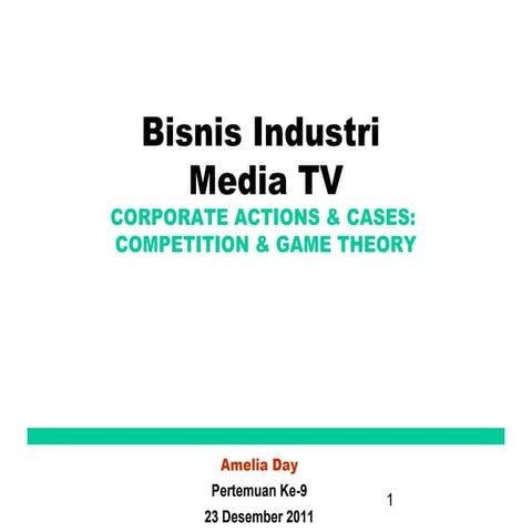 Media Market, Competition & Game Theory | PDF