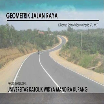 Jalan Raya materi yang mempelajari tikungan dan hal lain jalan | PDF