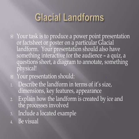 7. glacial landforms | PPTX | Geology | Science