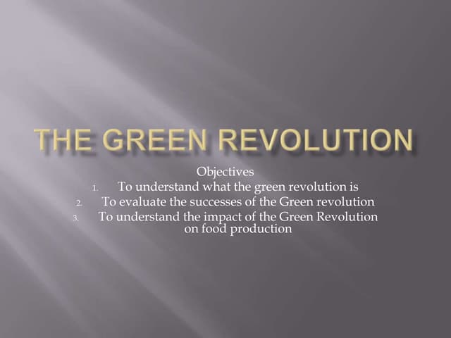 Green revolution India | PPTX
