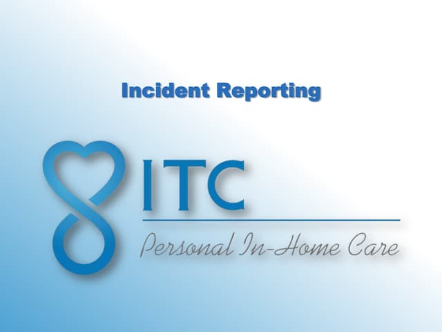 Incident reporting | ODP | First Aid | Injuries