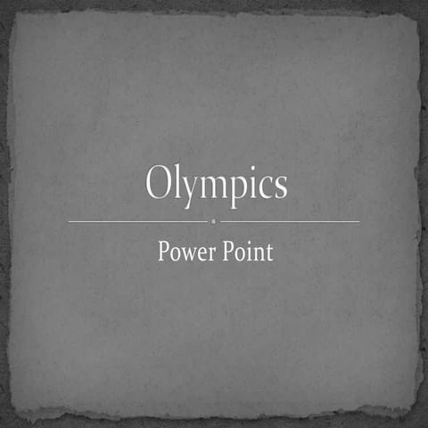Olympics 4 | PPT
