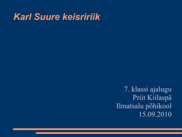 Frangi riik . karl suur , lääne euroopa riikide teke . | PPT