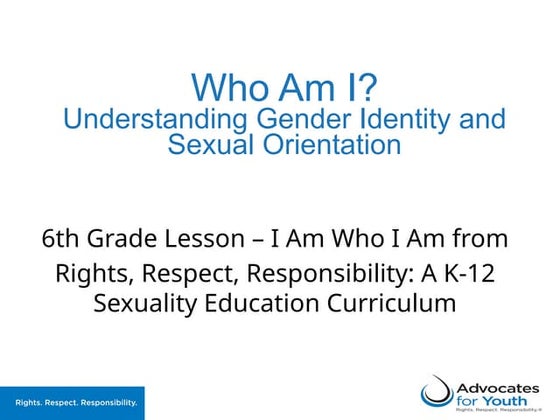 Gender identity and sexual orientation | PPT