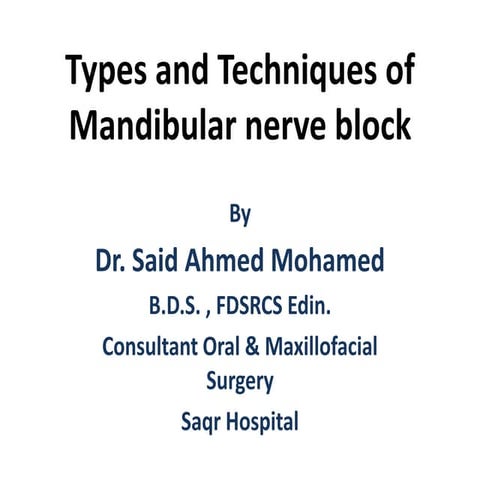 mandibular nerve-block | PPTX