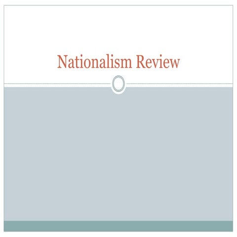 nationalism in history and its fundamentals | PPTX