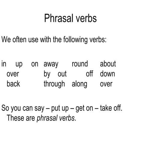 7 phrasal verbs | PPT