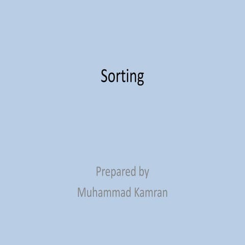 Sorting Algorithms To Arrange Data In Particular Format Ppt 5654