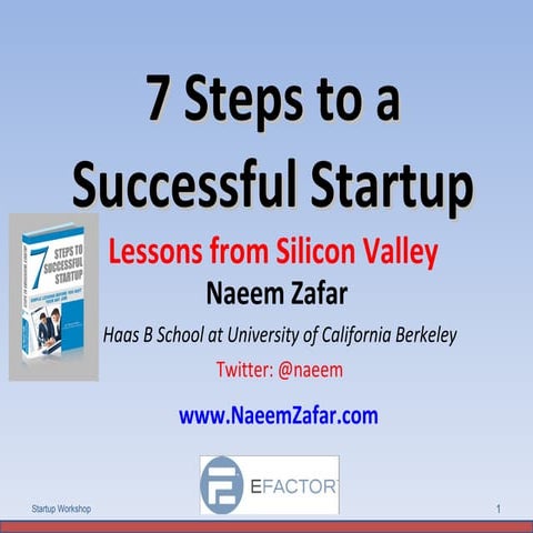 7 step to a successful startup efactor | PPT