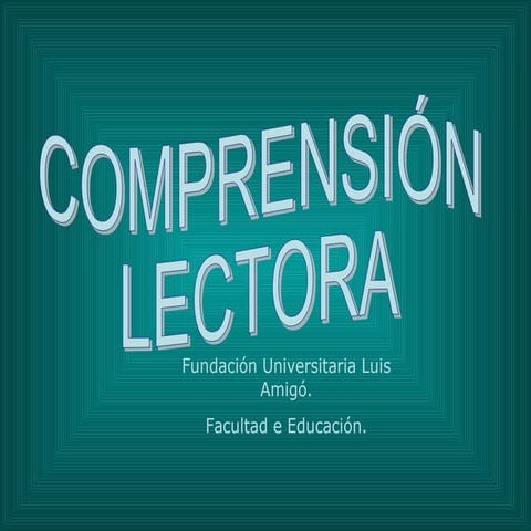 comprernsión lectora | PPT