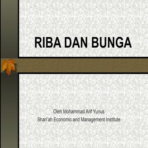 70. riba dan bunga dalam ISLAM | PPT