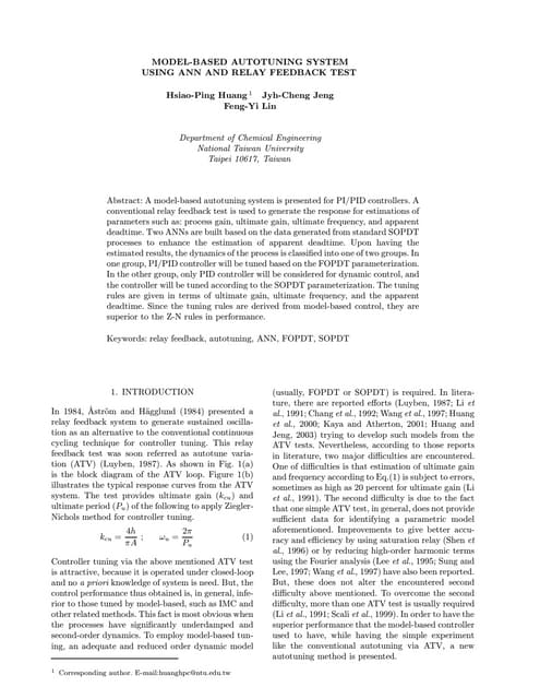 Closed Loop Step Response For Tuning Pid Fractional Order ﬁlter Controllers Pdf