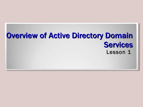 Active directory | PPT | Internet | Computing