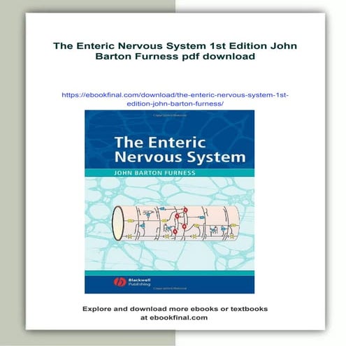 The Enteric Nervous System 1st Edition John Barton Furness | PDF
