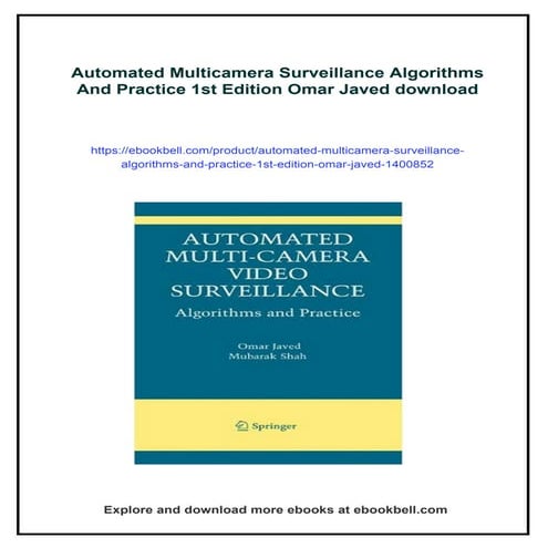 Automated Multicamera Surveillance Algorithms And Practice 1st Edition
