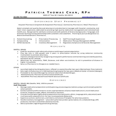 Patricia Thomas Chan RPh Resume 110513 | DOCX