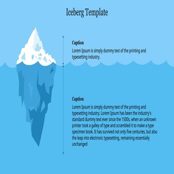 Iceberg Template to illustrate emerged vs immerged part of the iceberg ...