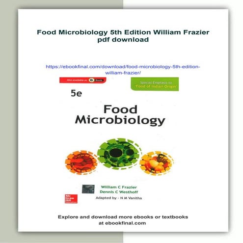 Food Microbiology 5th Edition William Frazier | PDF