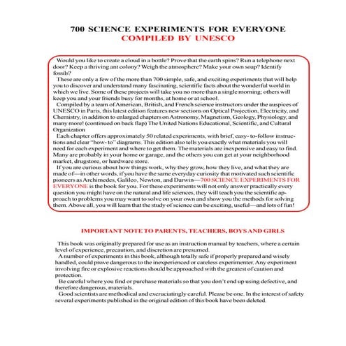 700 science experiments for everyone 1 | PDF | Chemistry | Science
