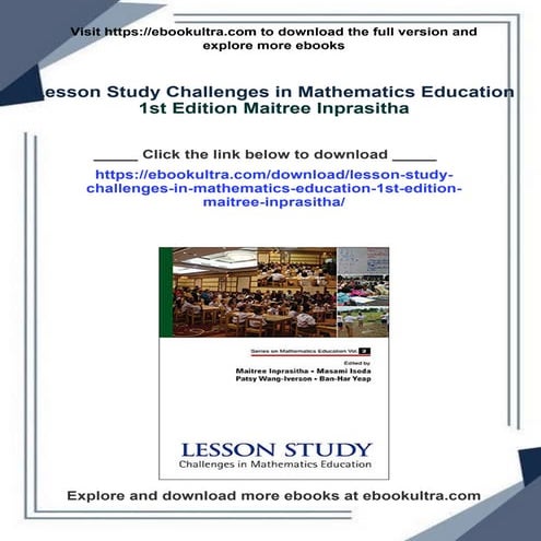 Lesson Study Challenges in Mathematics Education 1st Edition Maitree ...