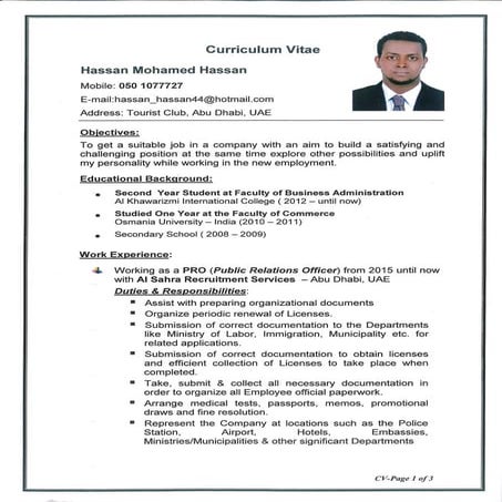hassan mohamed hassan CV | PDF