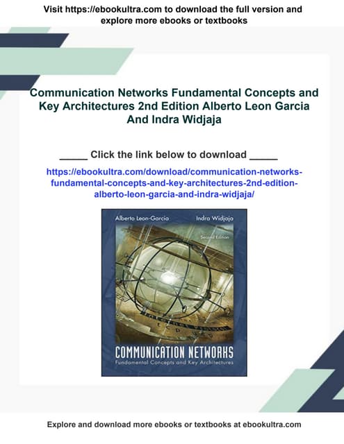 Electronics PPT Communication Networks.pdf | Computer Networking | Computing