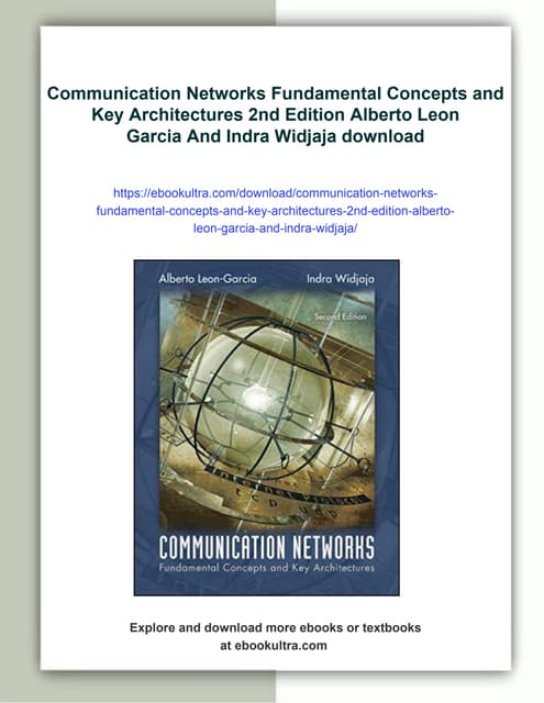 Electronics PPT Communication Networks.pdf | Computer Networking | Computing