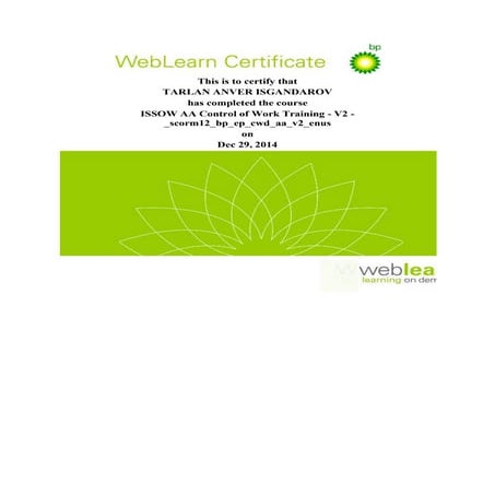 AA CERTIFICATE | PDF