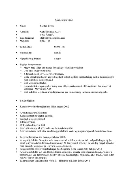 Nyt CV | PDF