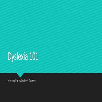 Dyslexia 101 | PPT
