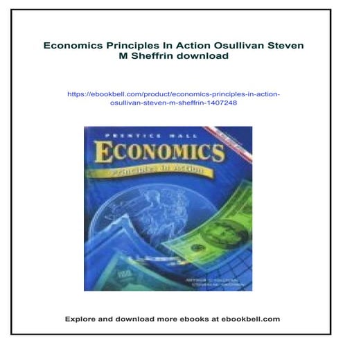 Economics Principles In Action Osullivan Steven M Sheffrin | PDF