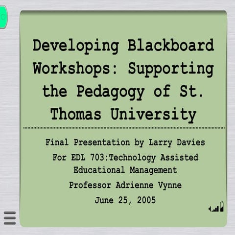Blackboard Training Proposal | PPT | Educational Assessment | Education