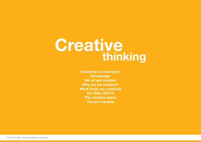 Creative Thinking Presentation | PDF