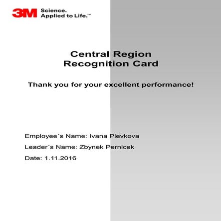 Recognition Card | PDF
