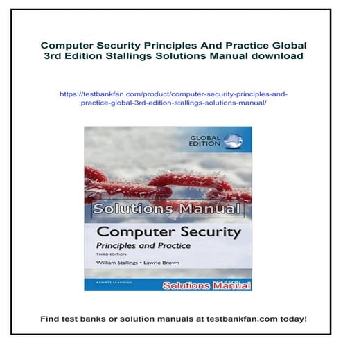 Computer Security Principles And Practice Global 3rd Edition Stallings ...