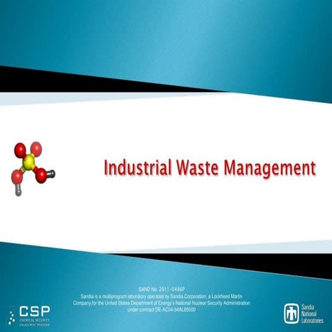 Industrial Waste Management Power point presentation | PPT