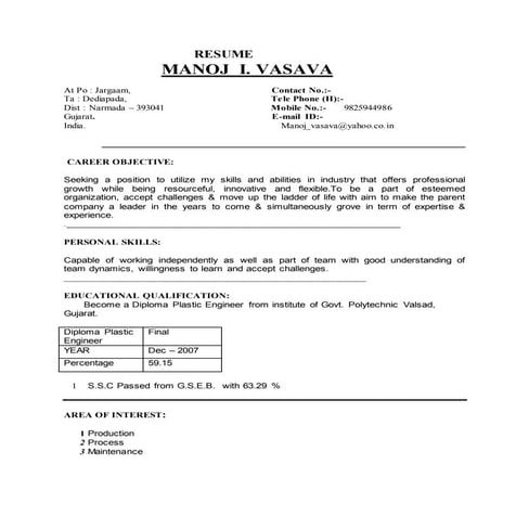 harish cv (1) | DOC
