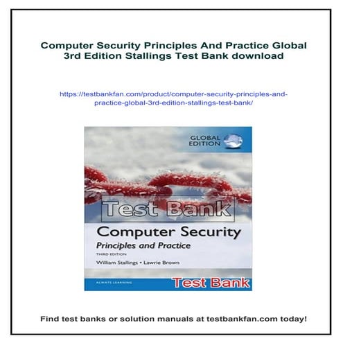 Computer Security Principles And Practice Global 3rd Edition Stallings ...