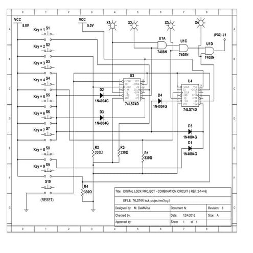 DIGITAL LOCK PROJECT -PG1 OF 4 | PDF