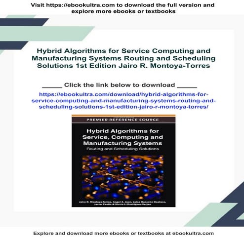 Hybrid Algorithms for Service Computing and Manufacturing Systems Routing and Scheduling ...