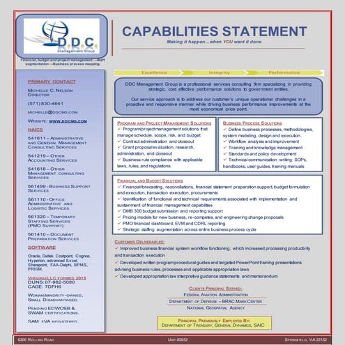 DDC Capabilities Statement | PDF