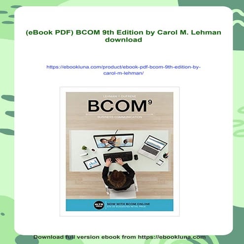 (eBook PDF) BCOM 9th Edition by Carol M. Lehman | PDF