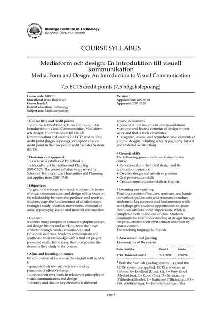 Course Outline | PDF